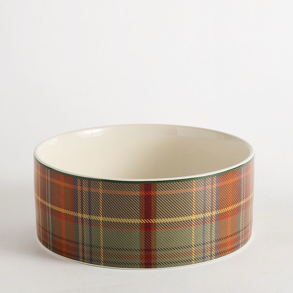 Pottery Barn | Dog | Set Of 2 Pottery Barn Woodrow Plaid Pet Bowl ...